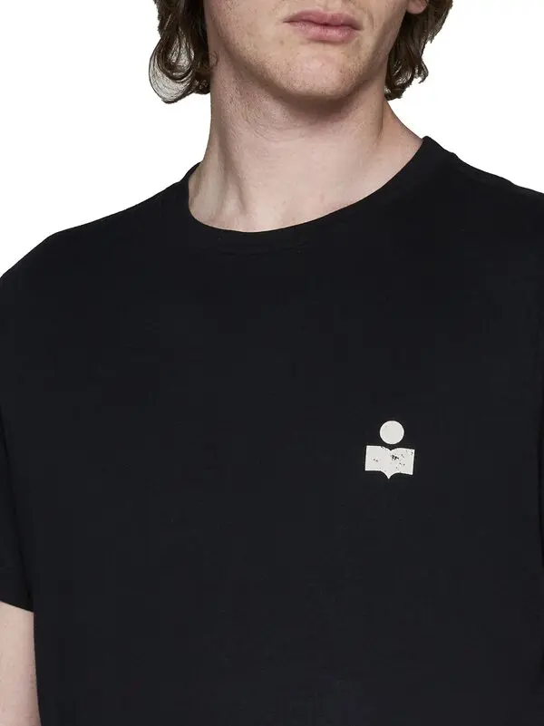 Isabel Marant Étoile Logo Printed Crewneck T-shirt - Black