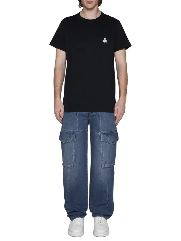 Isabel Marant Étoile Logo Printed Crewneck T-shirt - Black