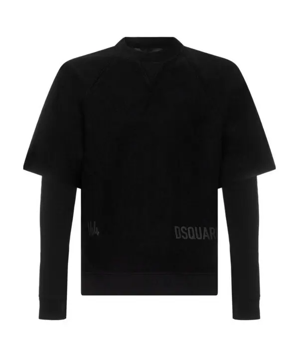 Dsquared2 Double-layer Logo Sweatshirt - Black