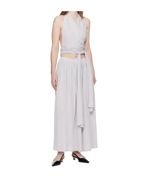 AYA MUSE Elastic Waist Midi Skirt