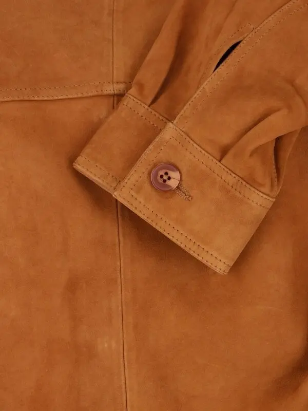 SUNFLOWER Classic Collar Suede Jacket - Brown