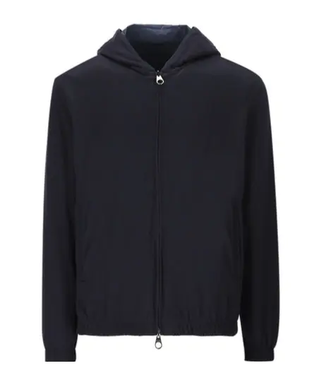 Loro Piana Reversible Jacket With Zipper Opening - Navy