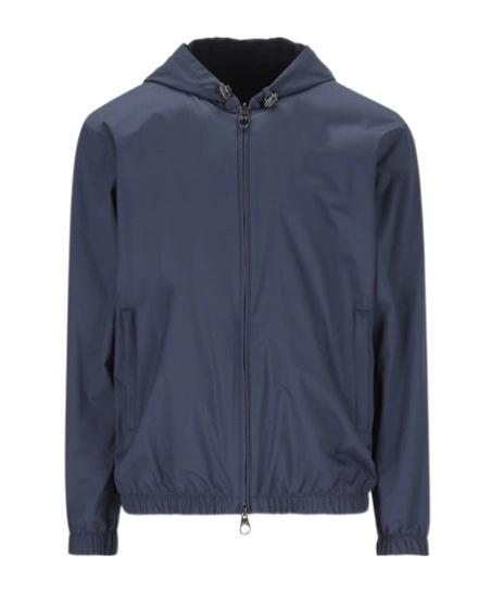 Loro Piana Reversible Jacket With Zipper Opening - Navy