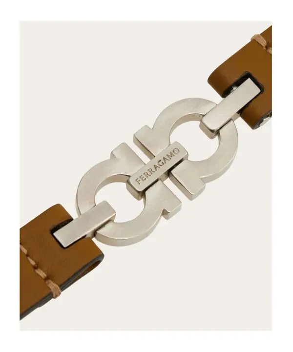 FERRAGAMO Gancini Double Clasp Bracelet - Ginger