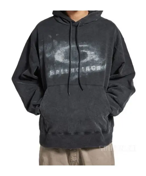 Balenciaga Logo Printed Drawstring Hoodie