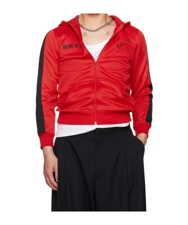 LU'U DAN X Clot Collaboration Zip-up Casual Jacket - Red/black