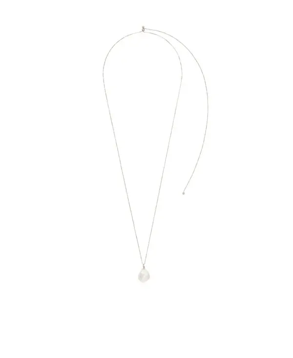 Bottega Veneta Rock Crystal Quartz Pendant Necklace - White