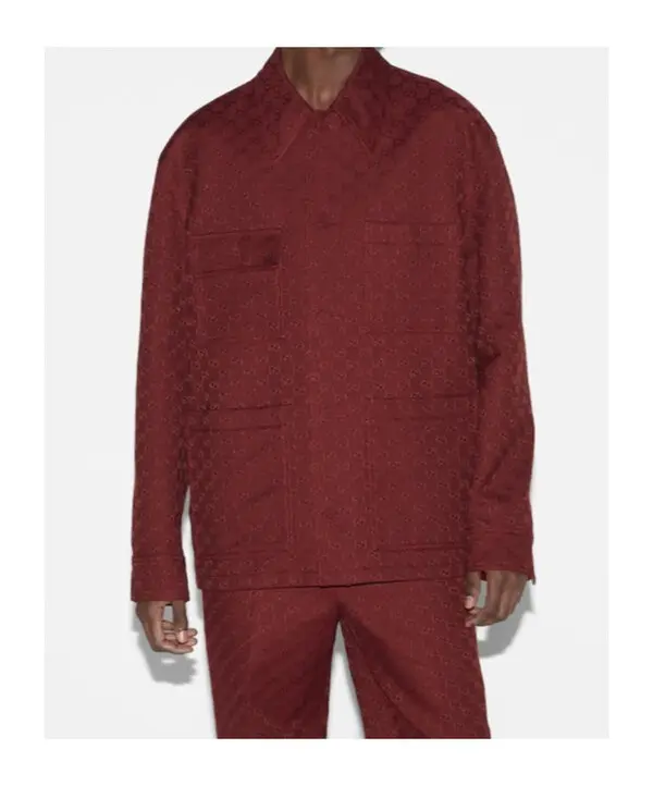 Gucci Monogrammed Button-up Jacket - Red