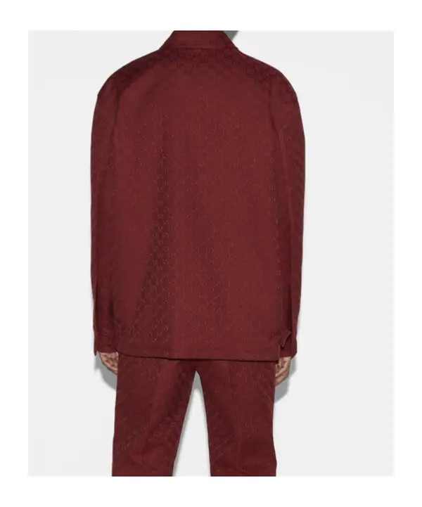 Gucci Monogrammed Button-up Jacket - Red