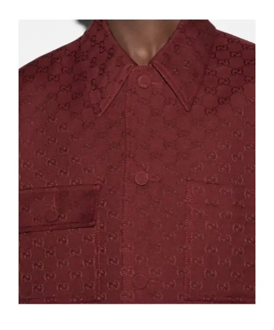 Gucci Monogrammed Button-up Jacket - Red