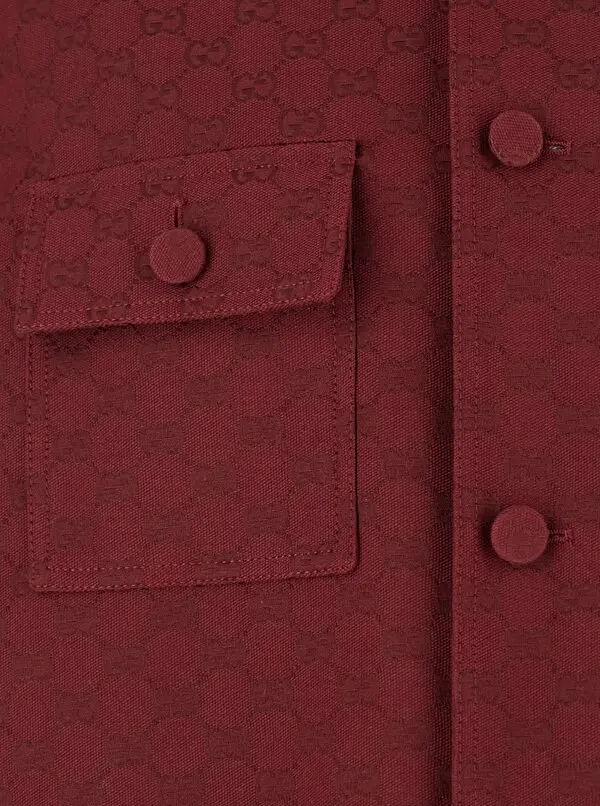 Gucci Monogrammed Button-up Jacket - Red