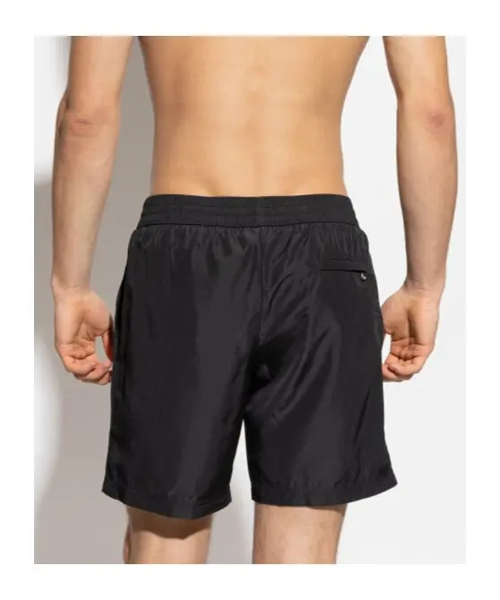 Dolce & Gabbana Embroidered Swim Shorts - Black