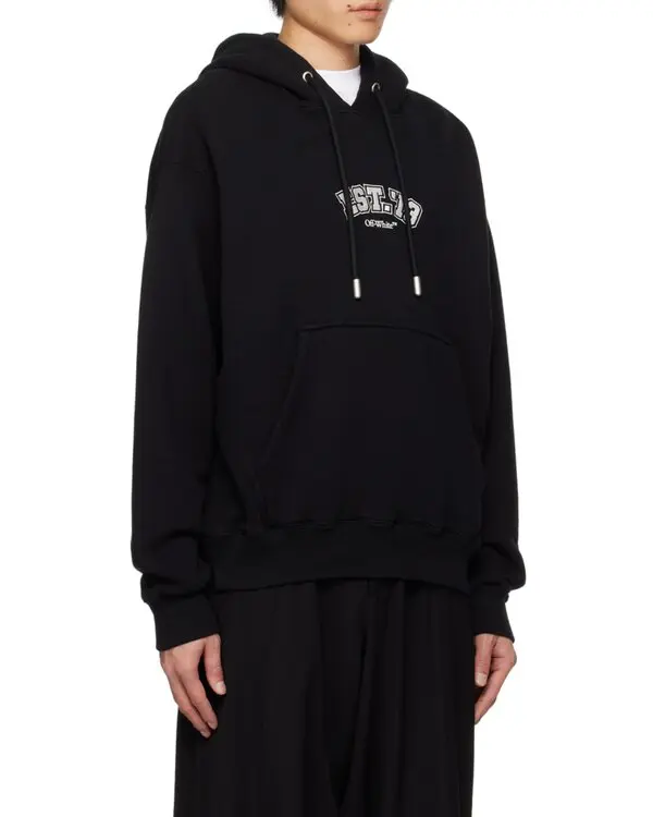 Off-White Graphic Print Drawstring Hoodie