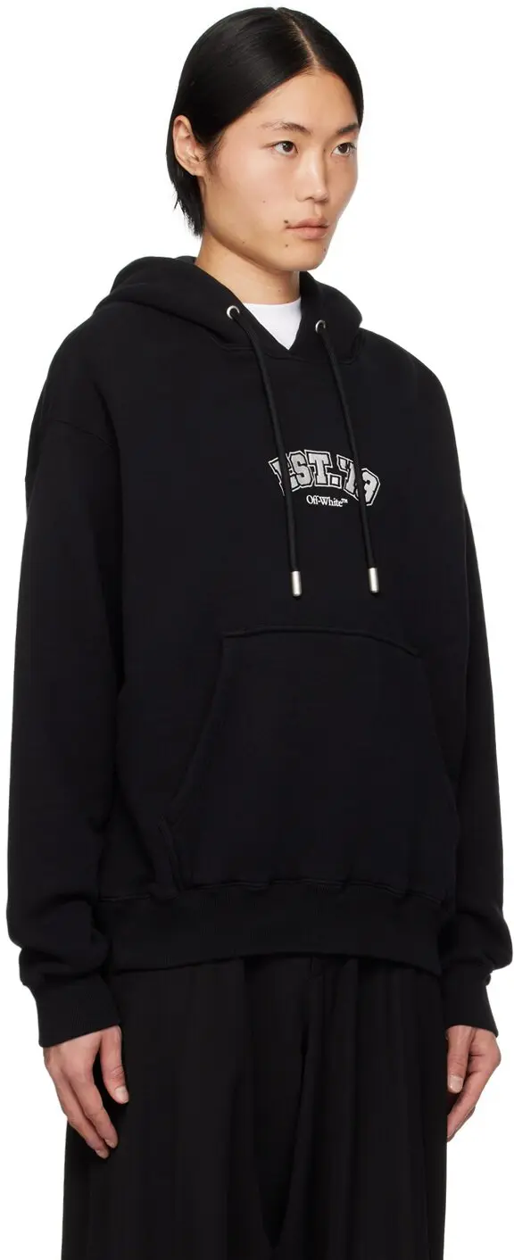 Off-White Graphic Print Drawstring Hoodie
