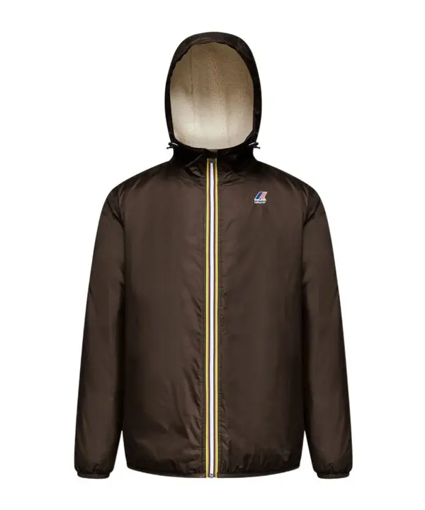 K-WAY Le Vrai 3.0 Claude Orsetto Hooded Jacket - Brown Mogano