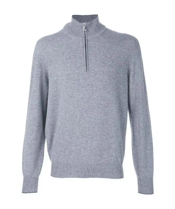 Brunello Cucinelli Half-zip Pullover - Dark Gray