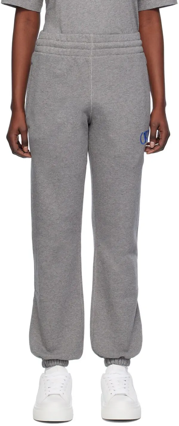 Off-White Logo Embroidered Straight Leg Sweatpants
