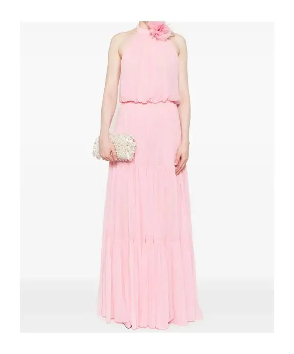 Retrofete Halterneck Floral Maxi Dress