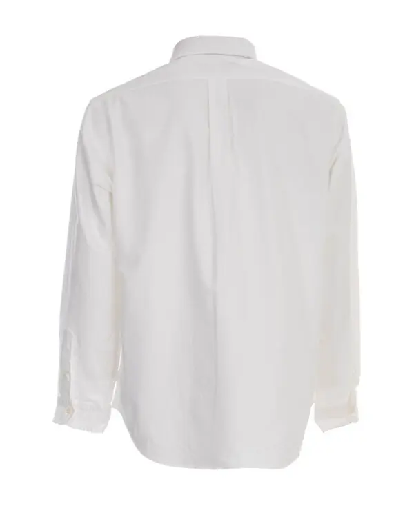 Polo Ralph Lauren Logo Embroidered Buttoned Shirt - White
