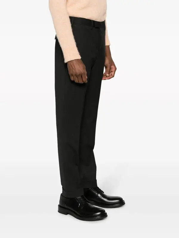 PT TORINO Tory Burch Wool Blend Chino Trousers - Black