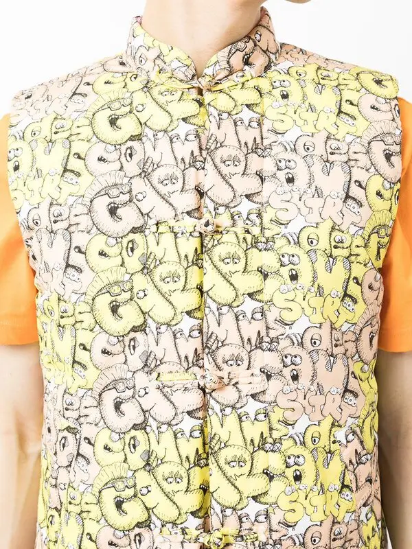 Comme Des Garçons Logo-print Padded Gilet