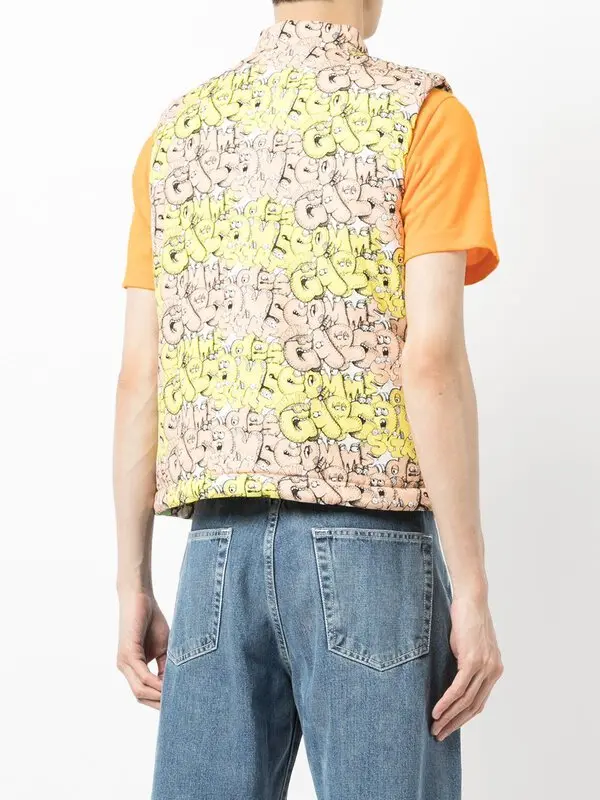 Comme Des Garçons Logo-print Padded Gilet