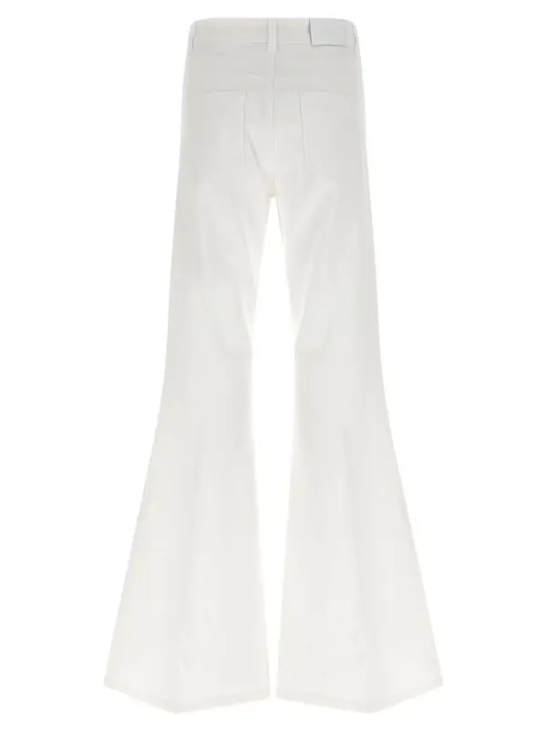 TWINSET Mid-rise Flared Leather Jeans