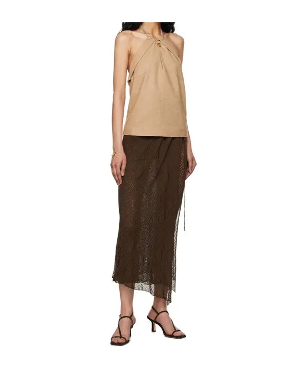 REMAIN BIRGER V-neck Tie Detail Vest