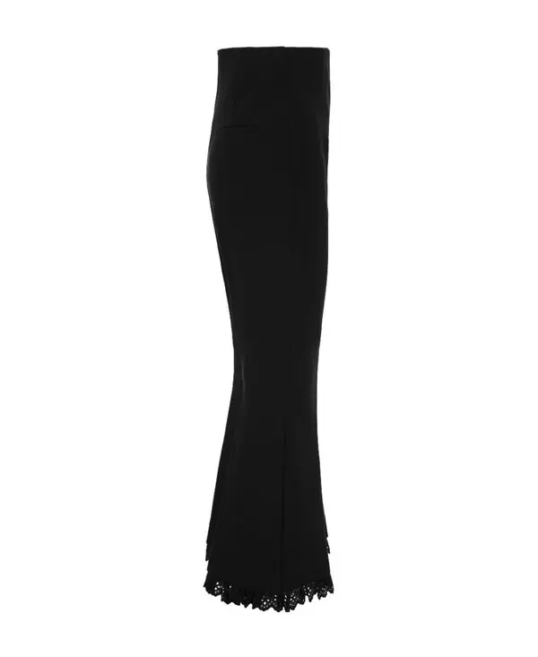 Sportmax Stretch Cotton-blend Embroidered Trousers
