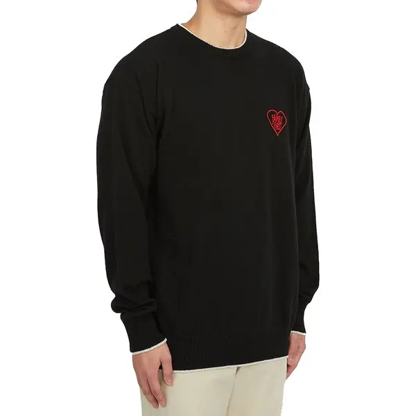 FAMILY FIRST Embroidered Logo Crew Neck Jumper