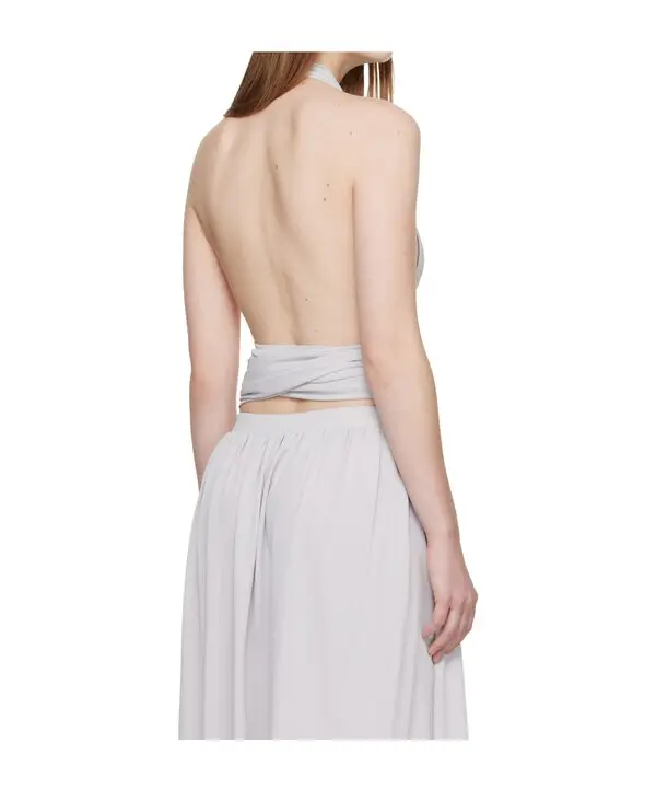 AYA MUSE Aelir V-neck Halter Top With Waist Tie