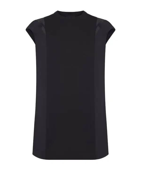 Sacai Stripe Detailed Mini Dress - Black