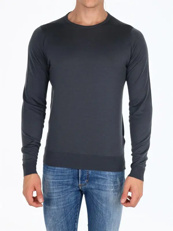 John Smedley Lundy Crew Neck Knitwear - Black
