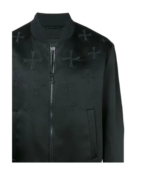Neil Barrett Pilot Bomber Jacket With Cross Embellishments