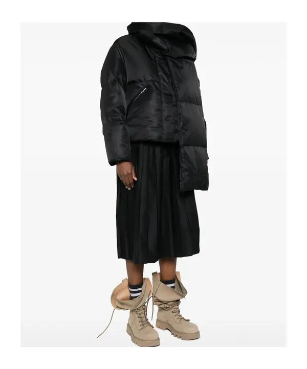 MAISON MARGIELA Quilted Down Jacket With Scarf Detail