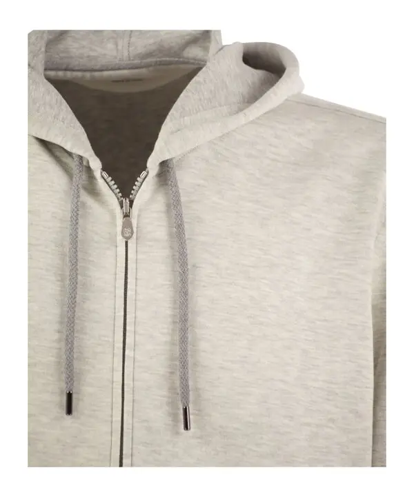 Brunello Cucinelli Zip-up Hoodie - Grey