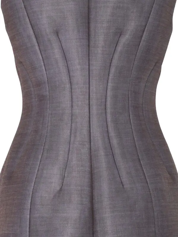 Philosophy Di Lorenzo Serafini Sleeveless High Collar Mini Dress