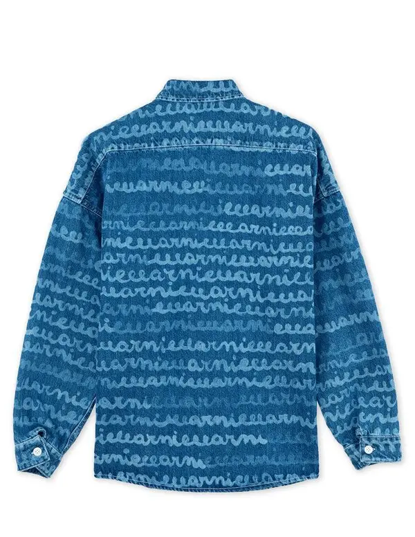 Marni Logo Printed Buttoned Denim Shirt