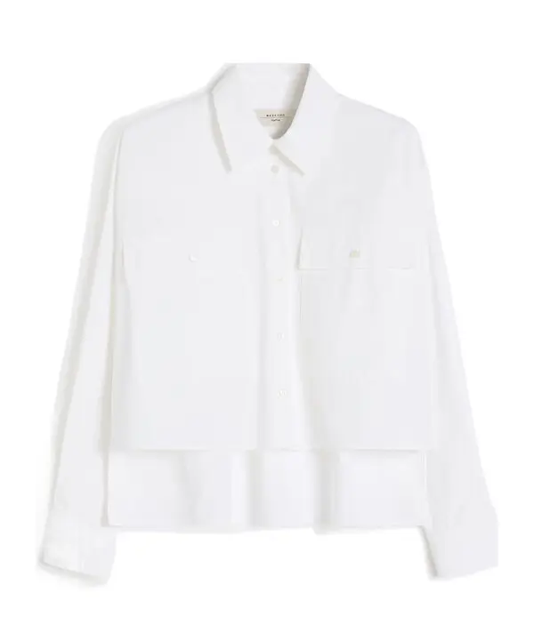 Max Mara Asymmetrical Hem Cotton Shirt - White