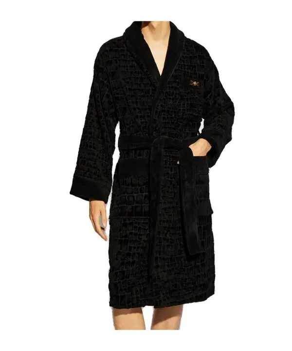 Versace Long-sleeved Belted Bathrobe