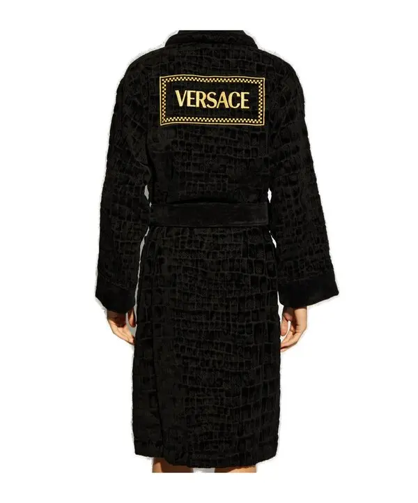 Versace Long-sleeved Belted Bathrobe