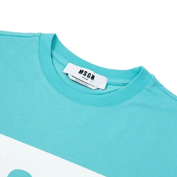 MSGM T-shirt With Logo Detail - Blue
