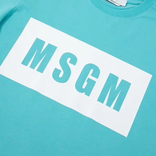 MSGM T-shirt With Logo Detail - Blue