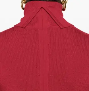 P.a.r.o.s.h Ribbed Turtleneck Knit Sweater With Back Slit