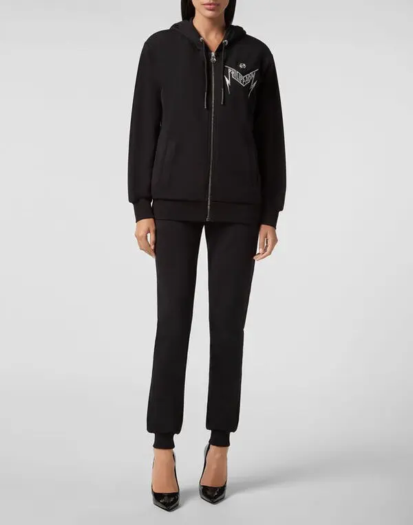 Philipp Plein Zip-up Hoodie With Skull Embellishment