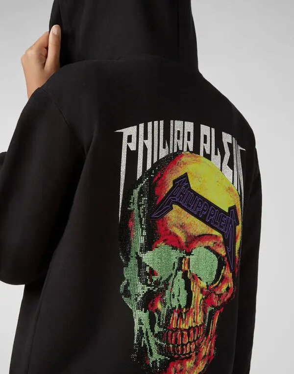 Philipp Plein Zip-up Hoodie With Skull Embellishment