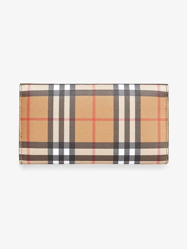 Burberry Long Checkered Folding Purse
