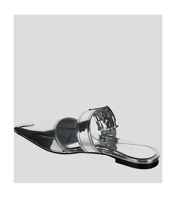 Alexander McQueen Pointed Toe Buckled Mules
