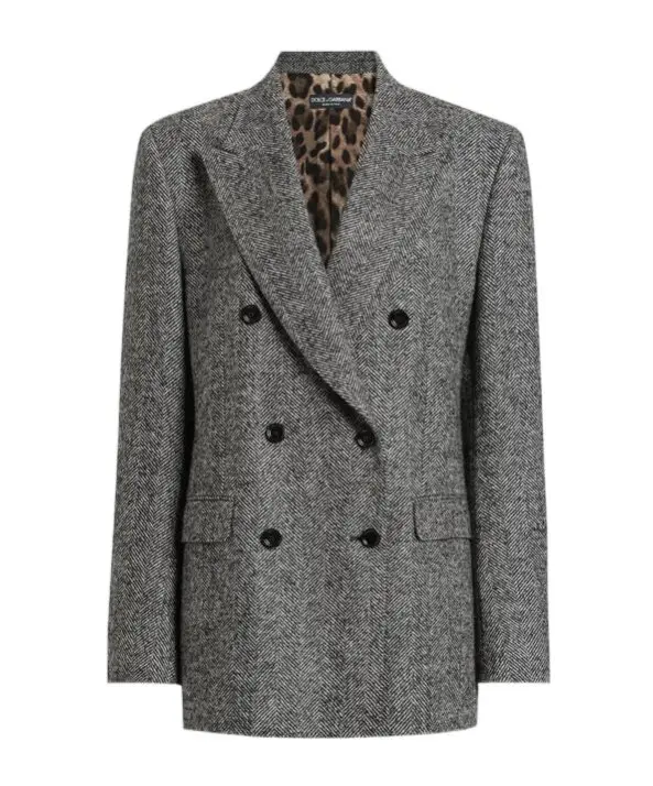 Dolce & Gabbana Double-breasted Blazer With Notched Lapels - Black