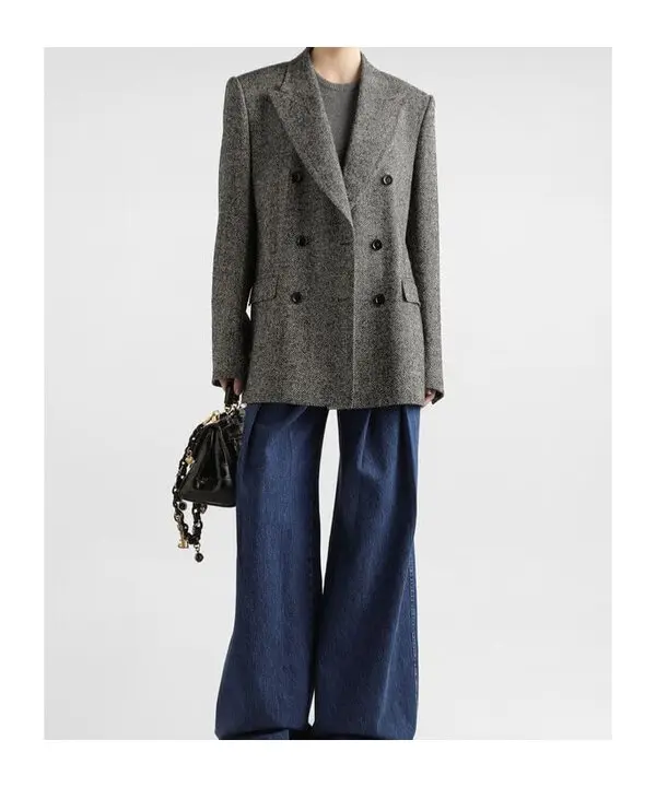 Dolce & Gabbana Double-breasted Blazer With Notched Lapels - Black